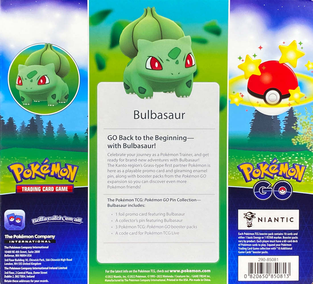 Pokémon TCG: Pokémon GO Pin Collection (Bulbasaur) – Raygun Comics